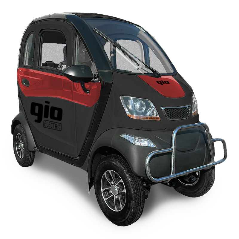 GIO Golf All-Season Enclosed Mobility Scooter - Black & Red - With Win ...
