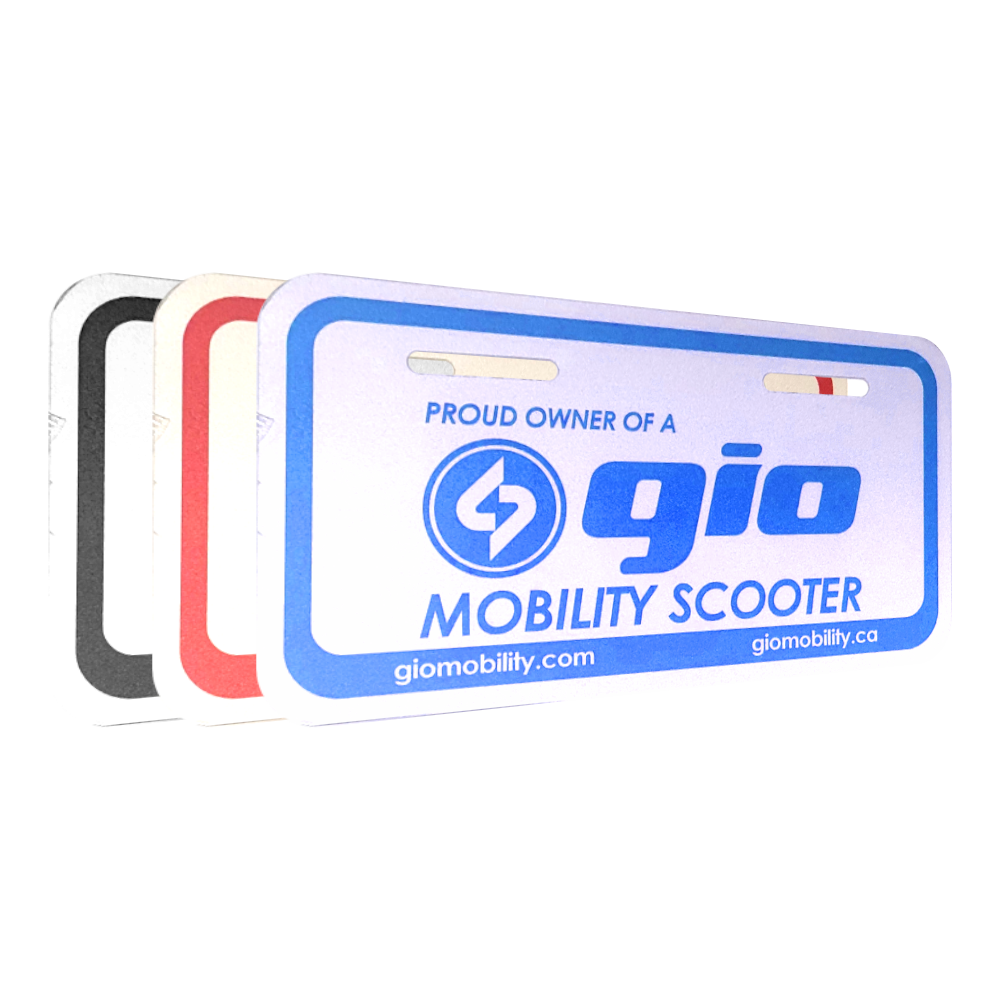 GIO Mobility Scooter Vanity Plate – GIO Mobility Canada